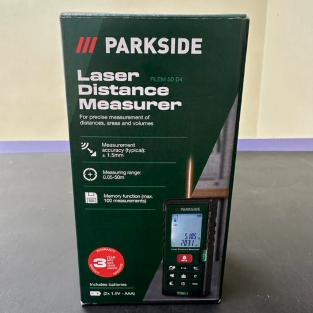 New Parkside Laser Distance Measurer PLEM 50 D4 **NEW** - Own4Less